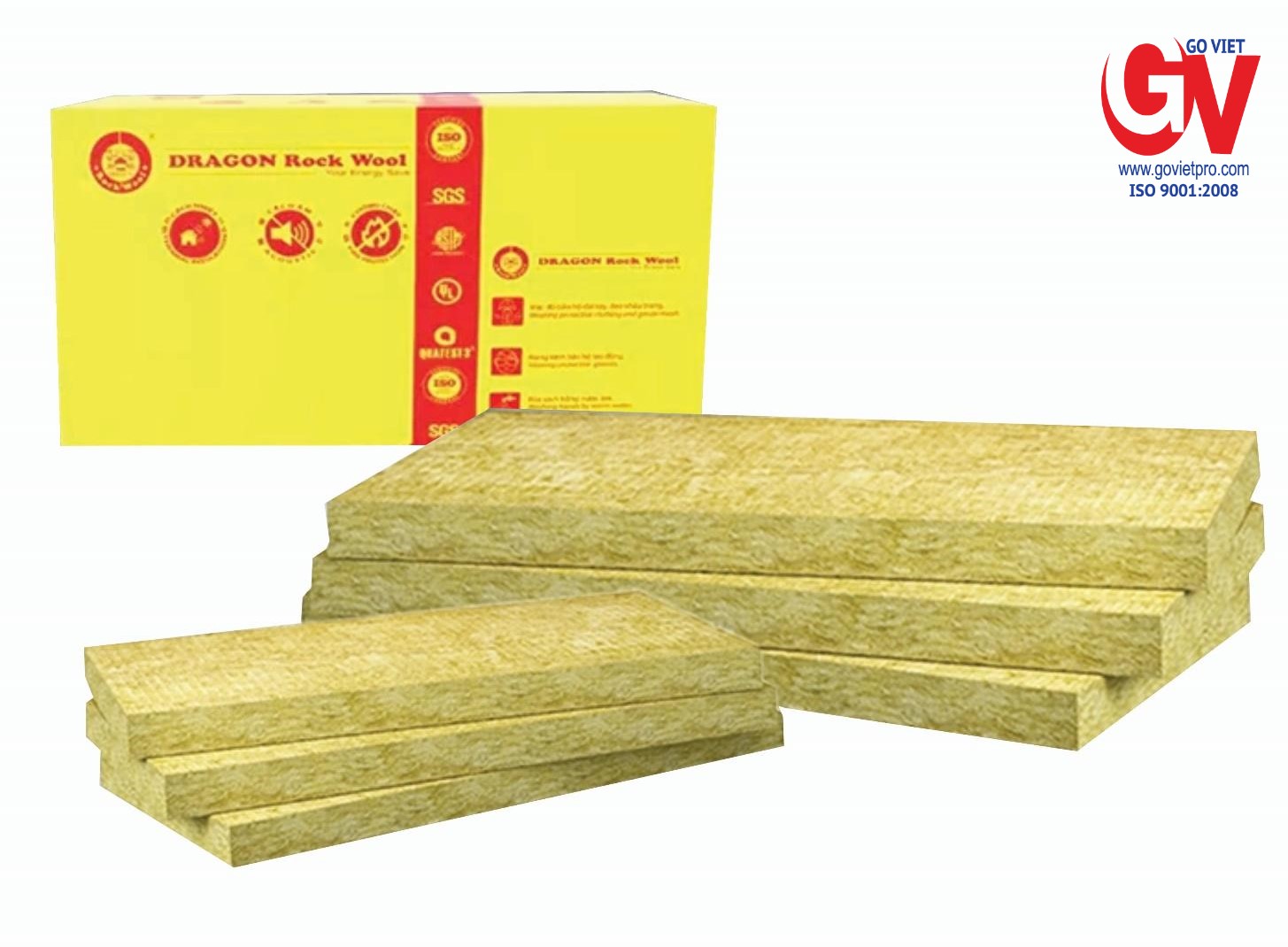 Bông Rockwool dạng tấm cách nhiệt - Gỗ Việt